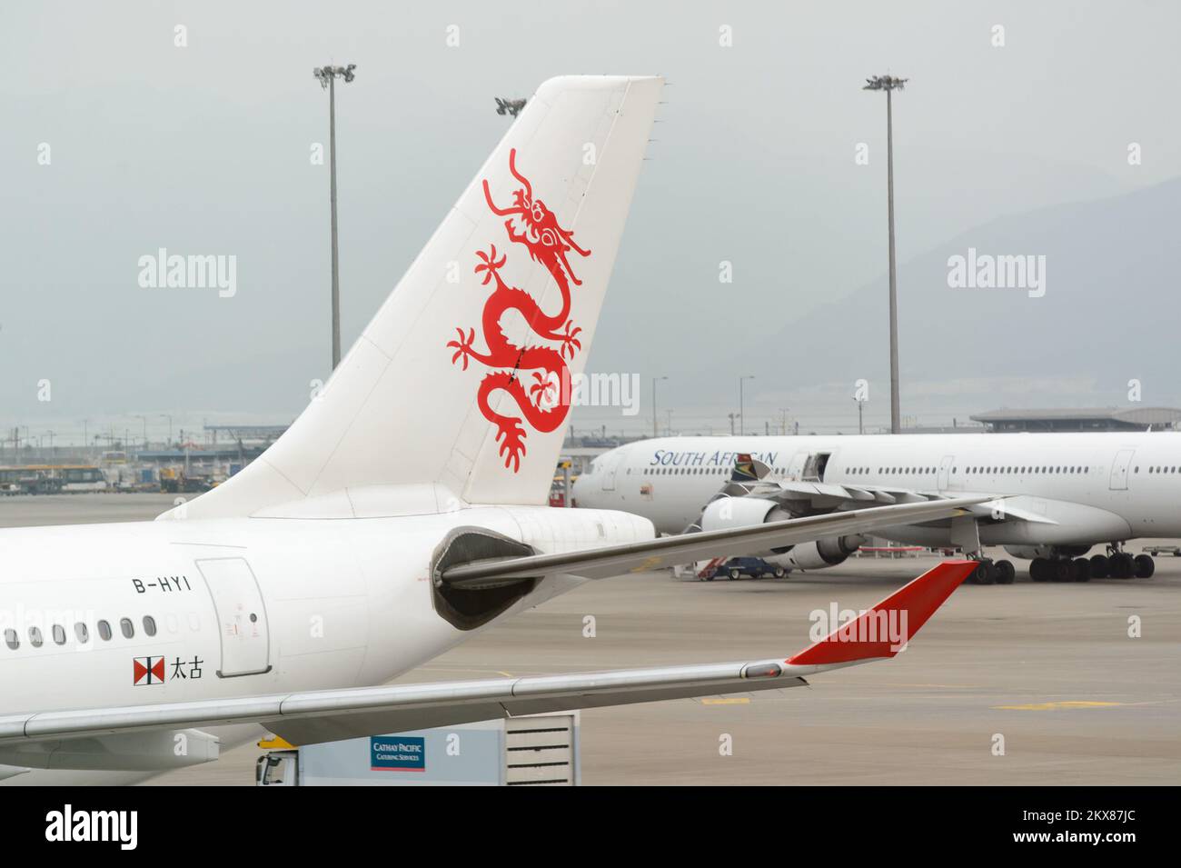 HONG KONG - MARCH 09, 2015: Dragonair aircraft. Hong Kong Dragon ...
