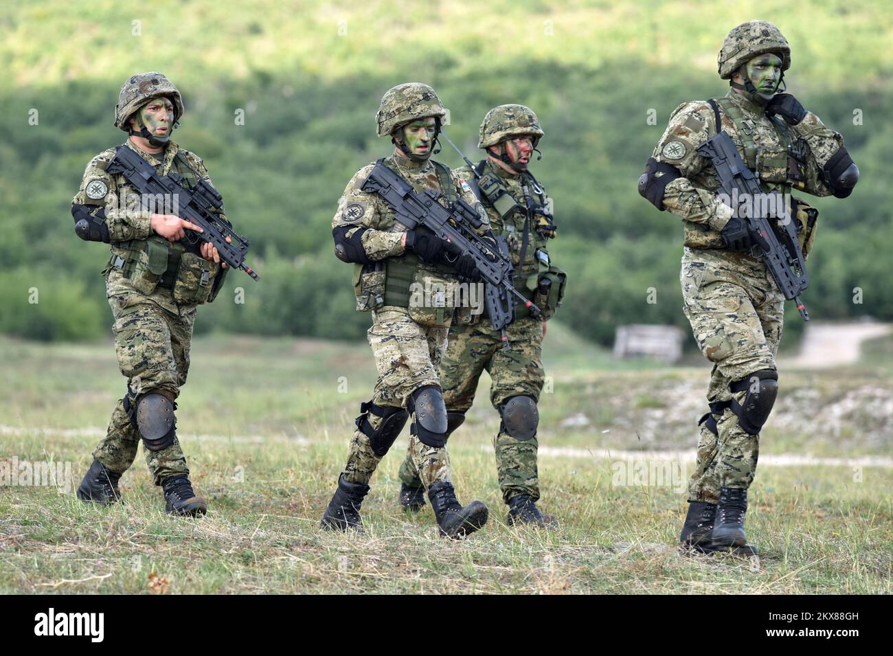 03.09.2018., Knin, Croatia - The international military exercise Sava ...