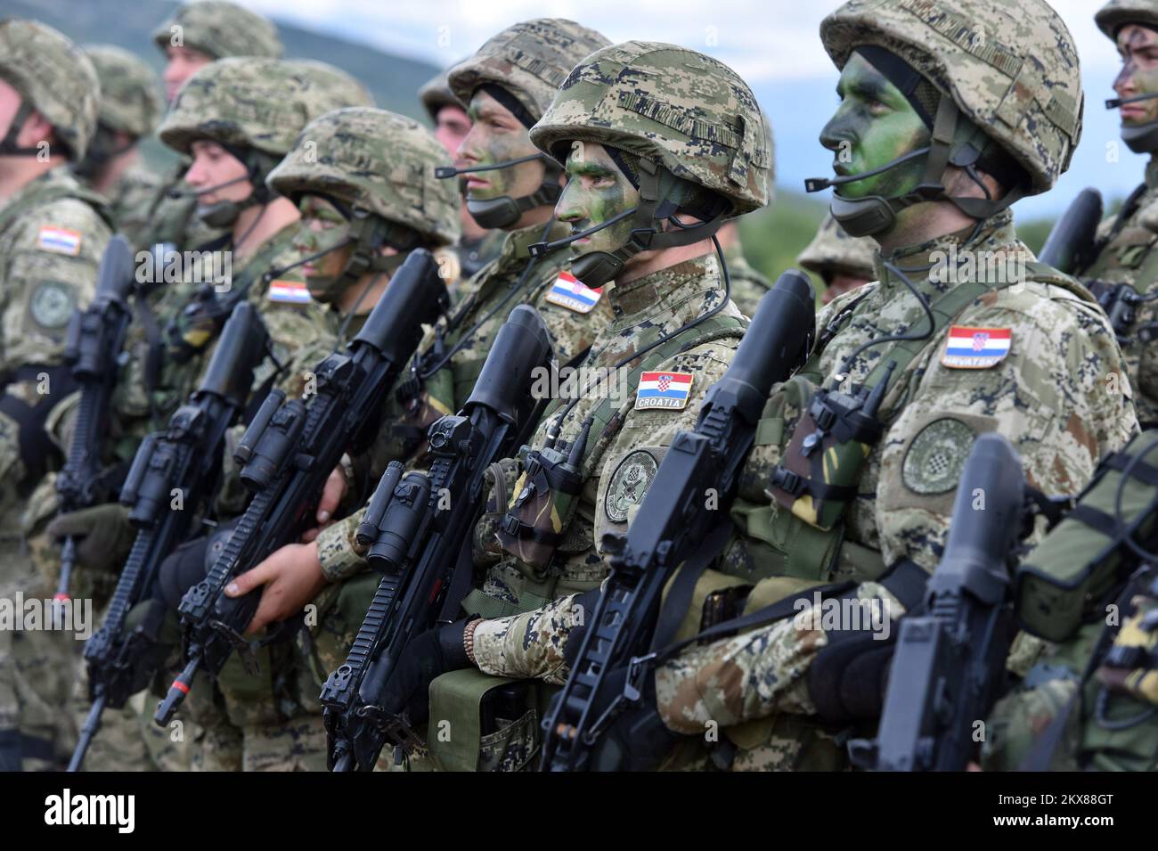 03.09.2018., Knin, Croatia - The international military exercise Sava ...