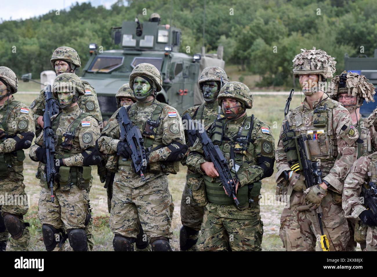 03.09.2018., Knin, Croatia - The international military exercise Sava ...