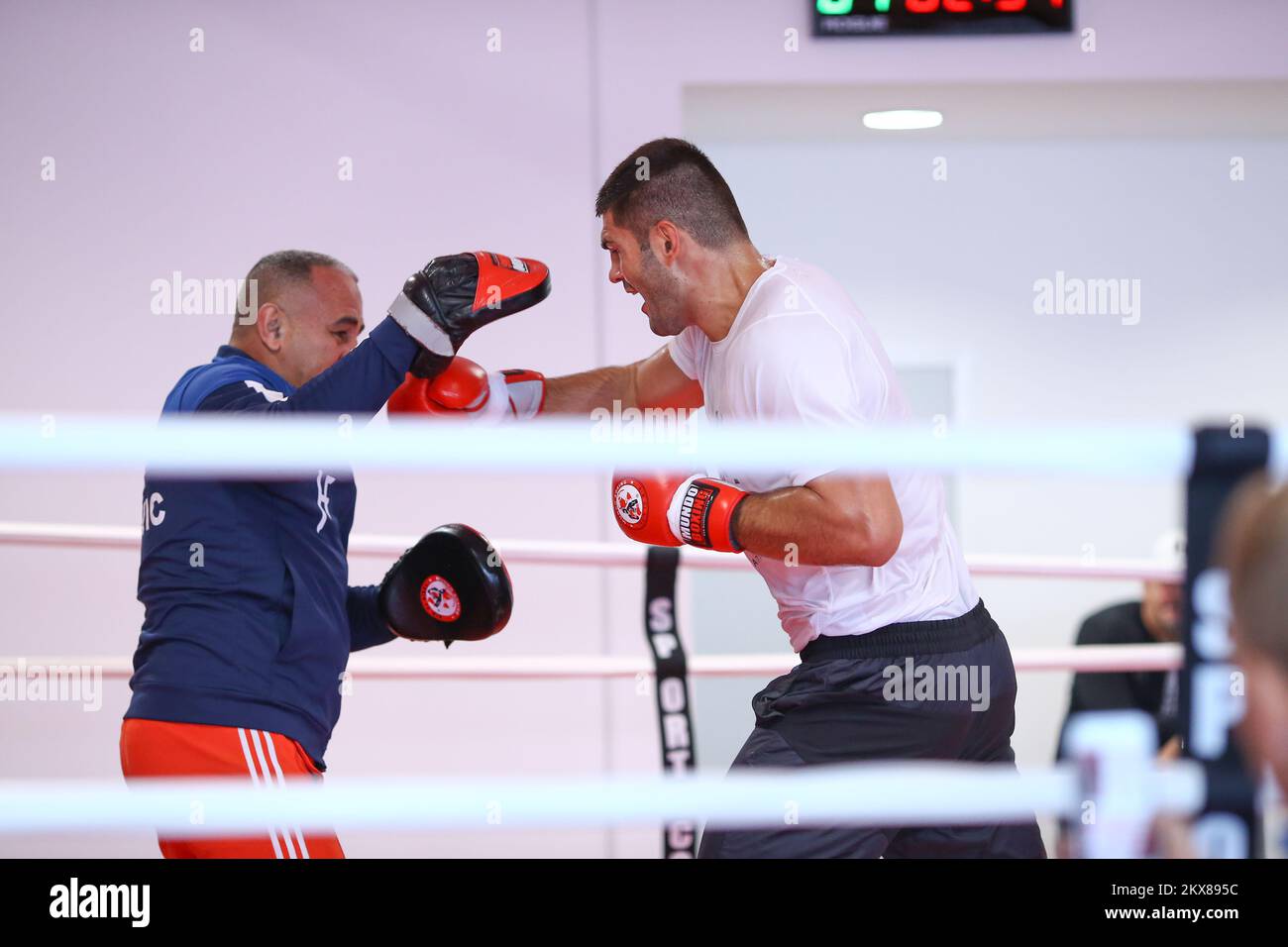04.09.2018., Zagreb - Training of boxer Filip Hrgovic before Saturday's ...