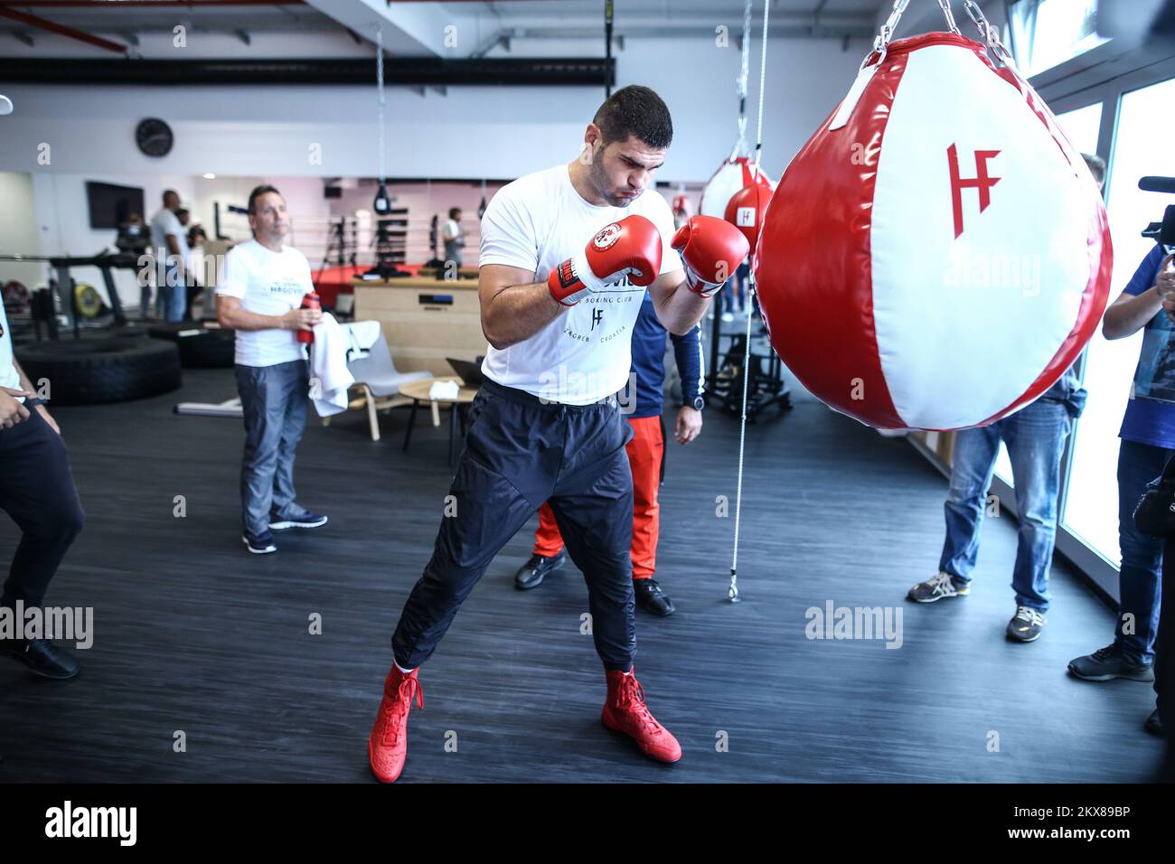 04.09.2018., Zagreb - Training of boxer Filip Hrgovic before Saturday's ...