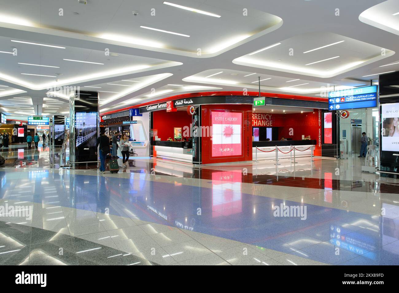 DUBAI, UAE - MARCH 10, 2015: DXB airport interior. Dubai International ...