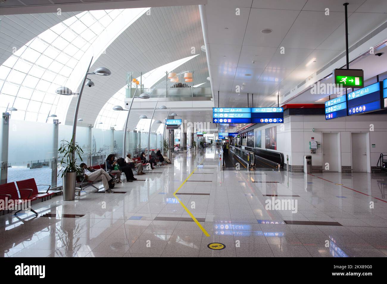 DUBAI, UAE - MARCH 10, 2015: DXB airport interior. Dubai International ...