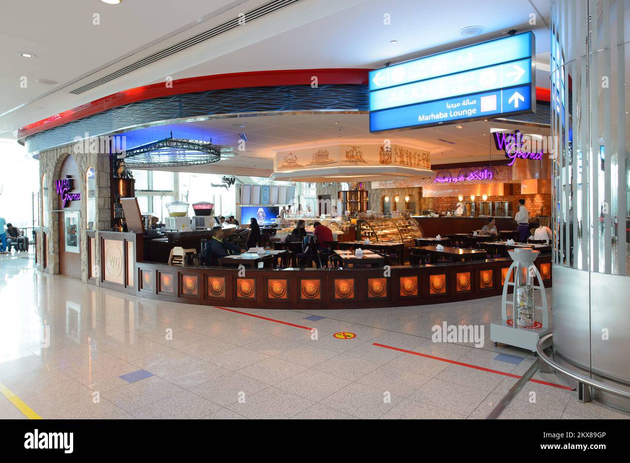 DUBAI, UAE - MARCH 10, 2015: DXB airport interior. Dubai International ...