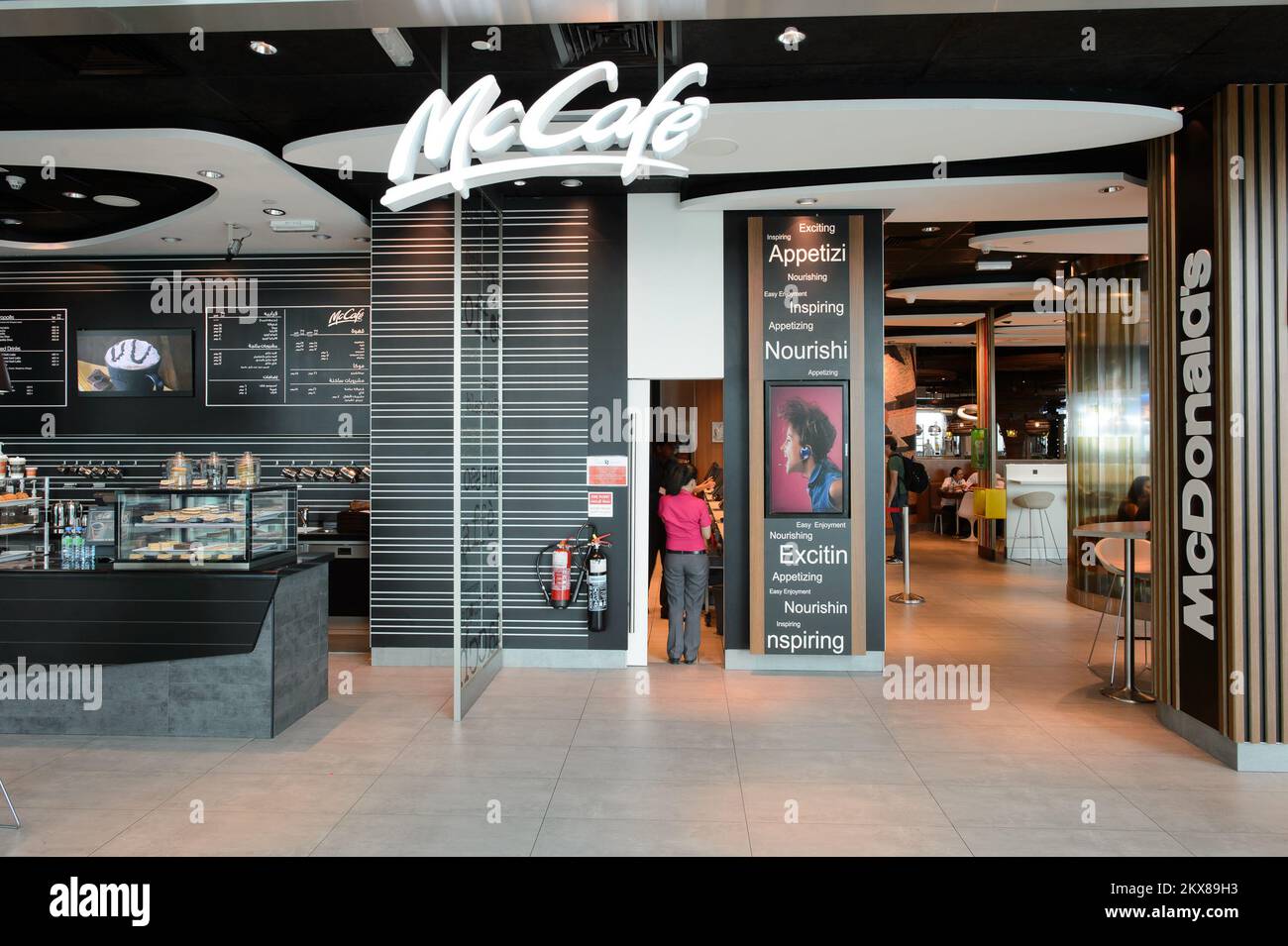 DUBAI, UAE - MARCH 10, 2015: DXB airport interior. Dubai International ...