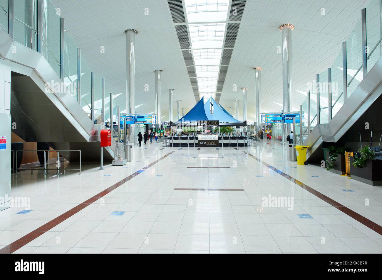 DUBAI, UAE - MARCH 10, 2015: DXB airport interior. Dubai International ...