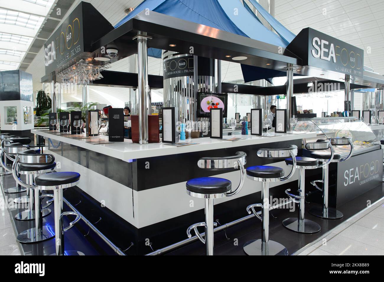 DUBAI, UAE - MARCH 10, 2015: DXB airport interior. Dubai International ...
