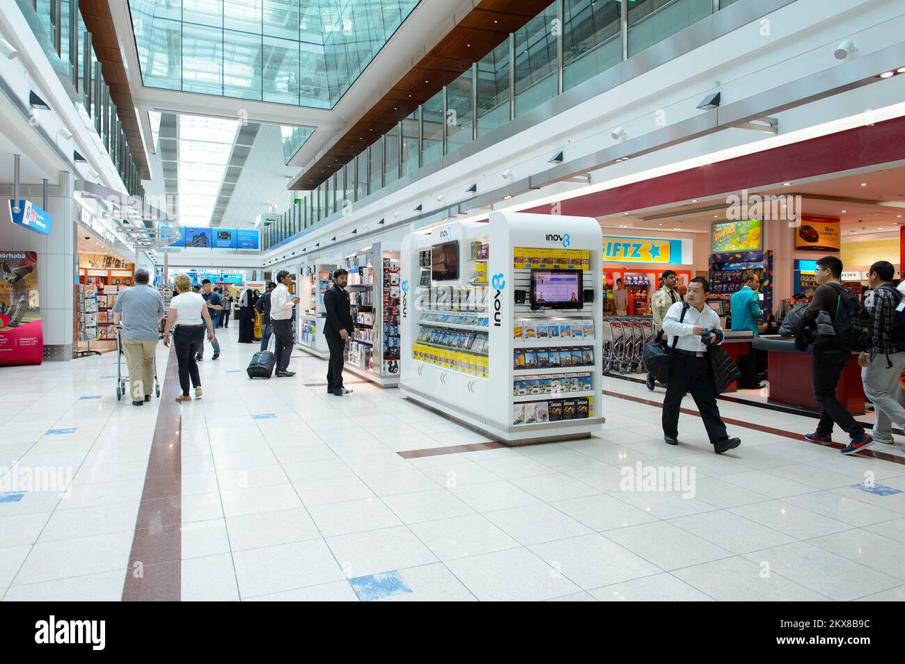 DUBAI, UAE - MARCH 10, 2015: DXB airport interior. Dubai International ...
