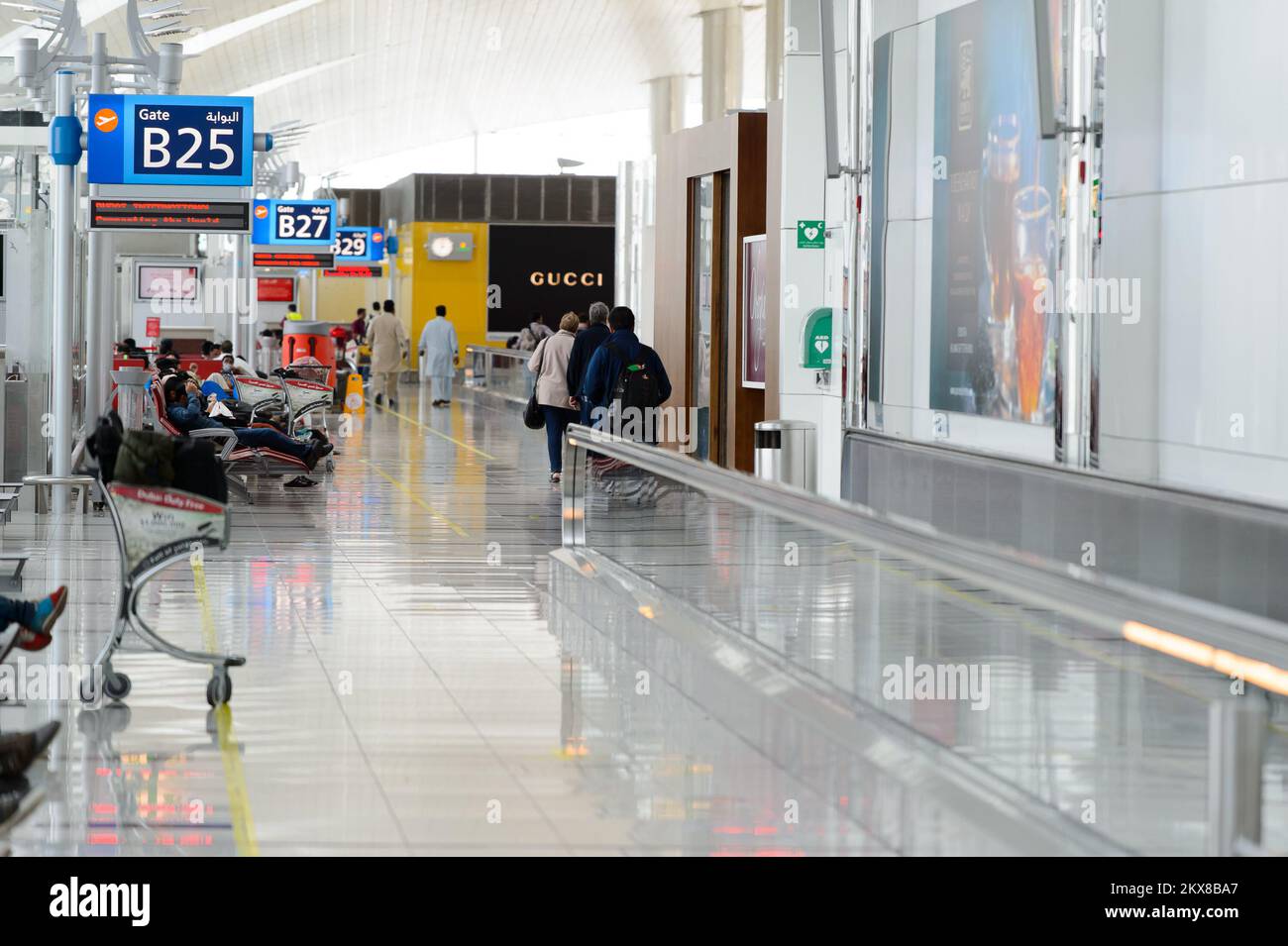 DUBAI, UAE - MARCH 10, 2015: DXB airport interior. Dubai International ...