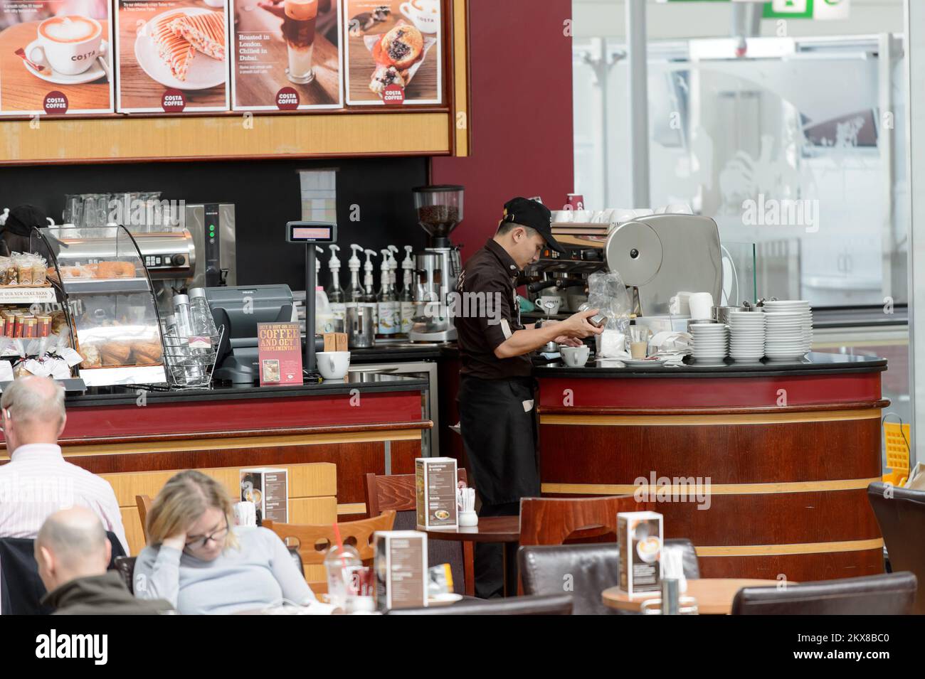 DUBAI, UAE - MARCH 10, 2015: DXB airport interior. Dubai International ...