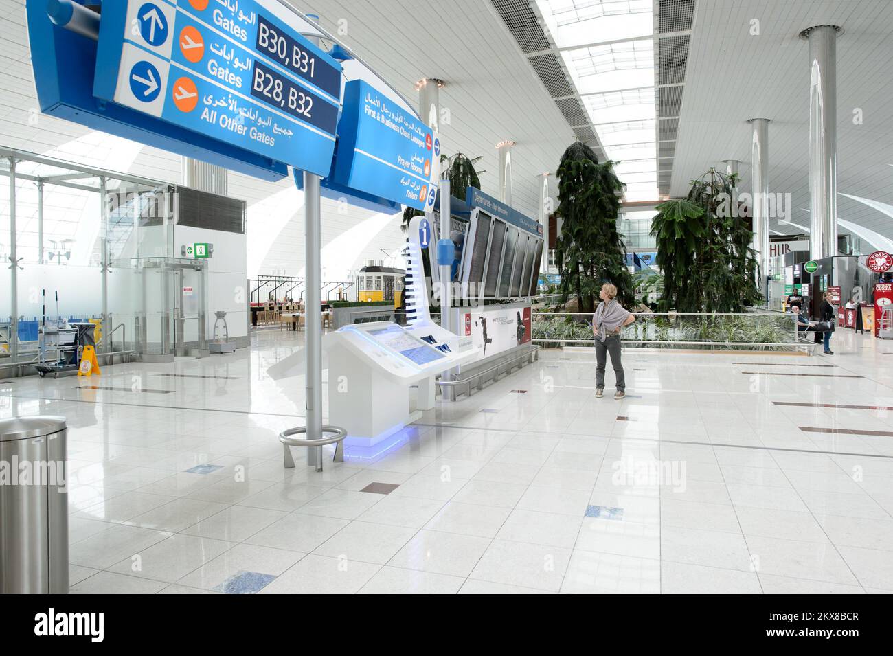 DUBAI, UAE - MARCH 10, 2015: DXB airport interior. Dubai International ...