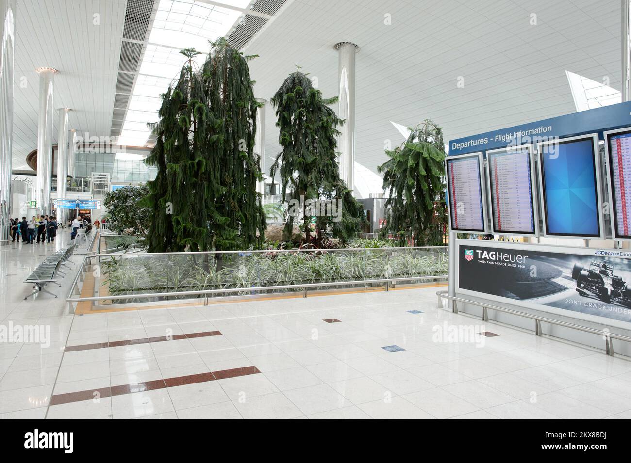 DUBAI, UAE - MARCH 10, 2015: DXB airport interior. Dubai International ...
