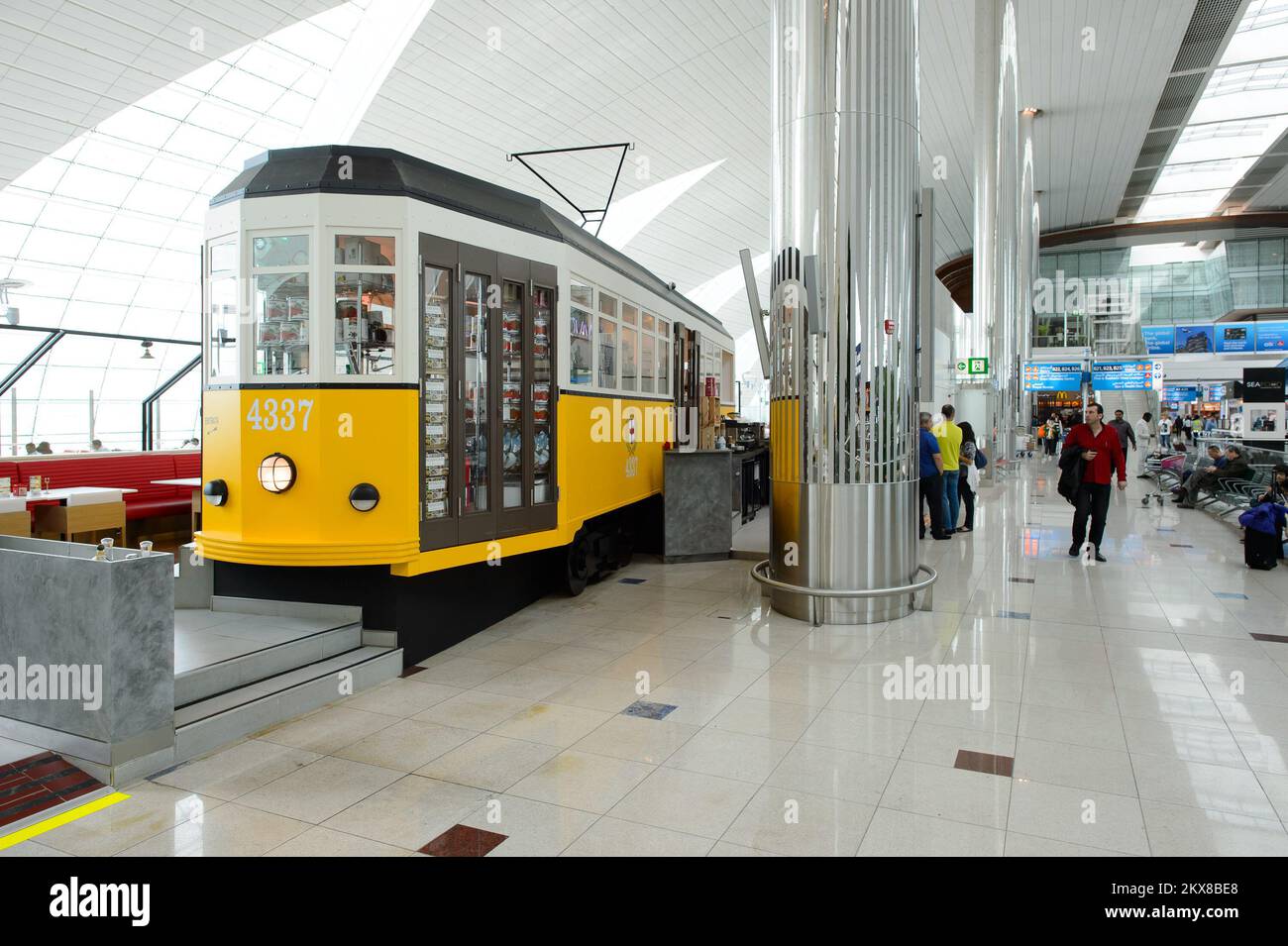 DUBAI, UAE - MARCH 10, 2015: DXB airport interior. Dubai International ...