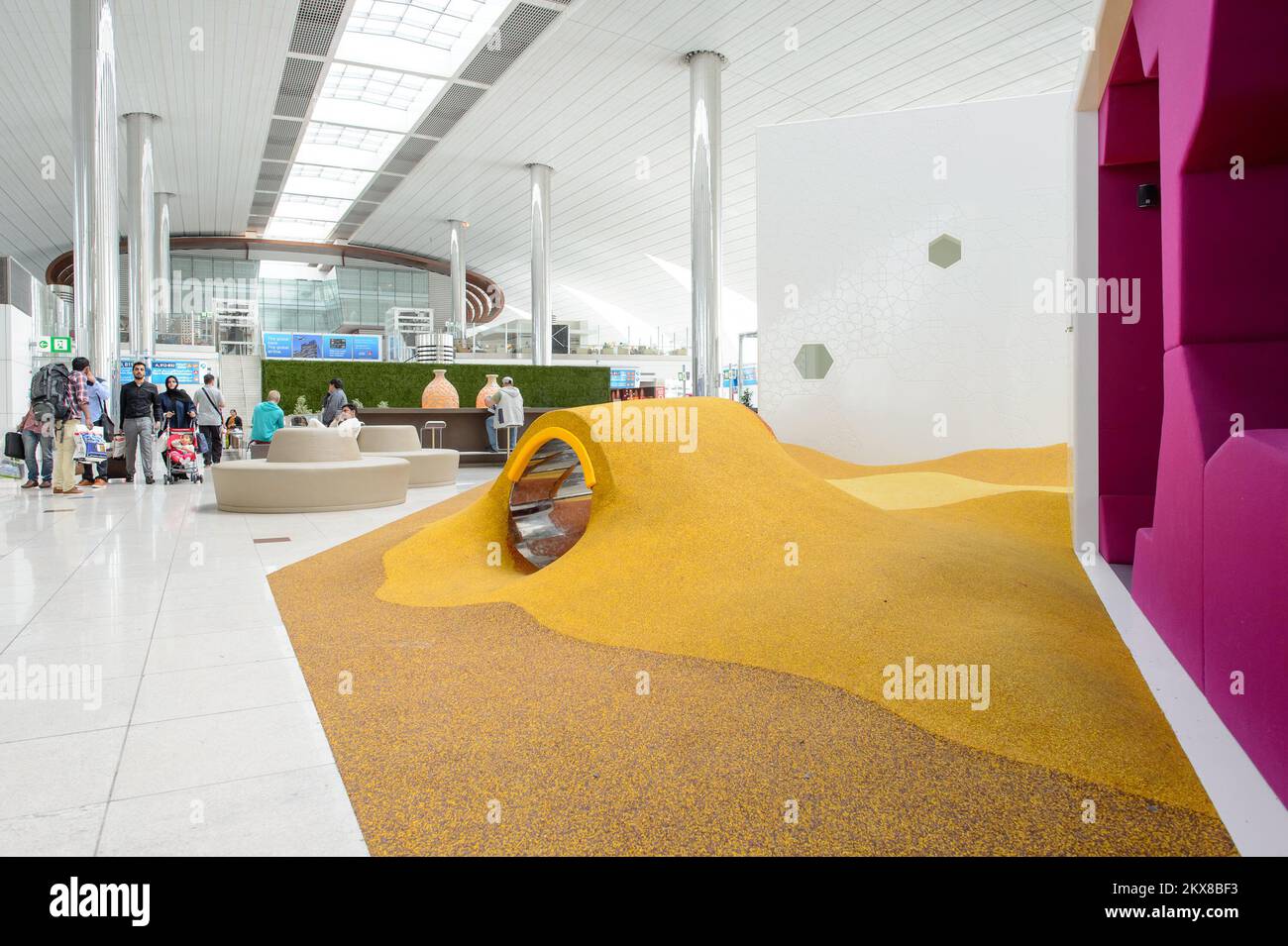 DUBAI, UAE - MARCH 10, 2015: DXB airport interior. Dubai International ...