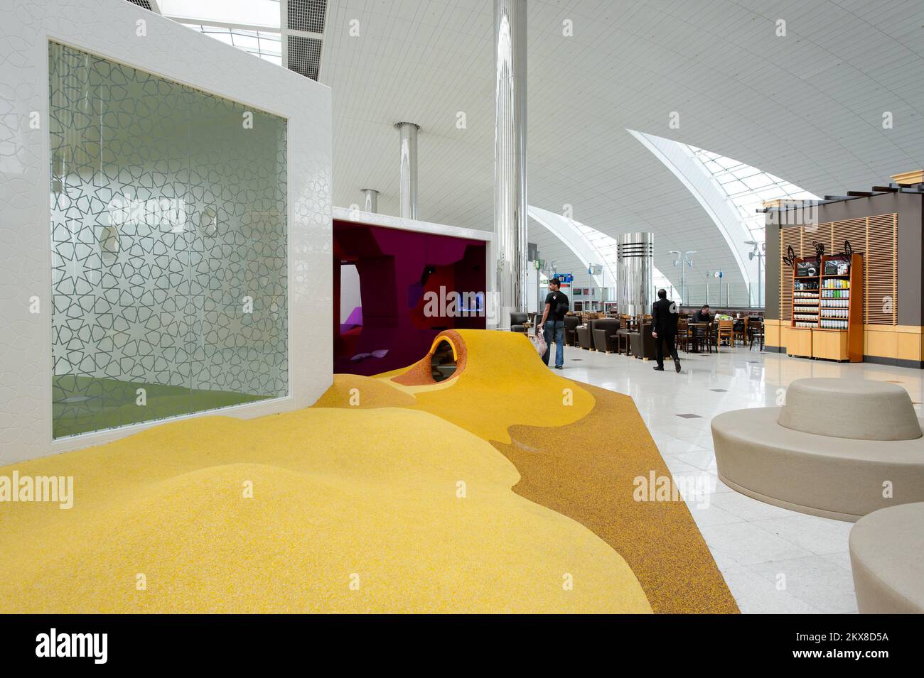 DUBAI, UAE - MARCH 10, 2015: DXB airport interior. Dubai International ...