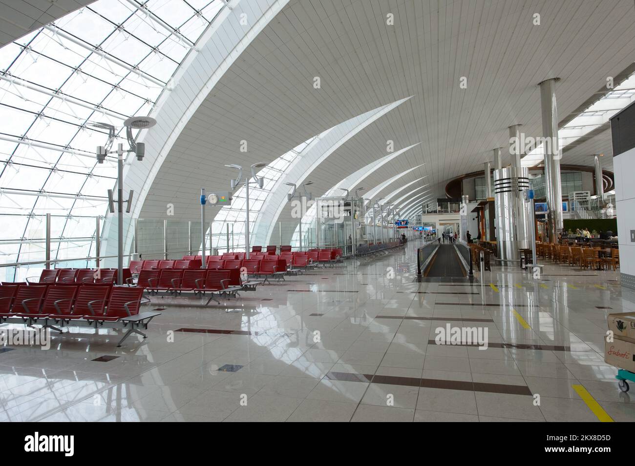 DUBAI, UAE - MARCH 10, 2015: DXB airport interior. Dubai International ...