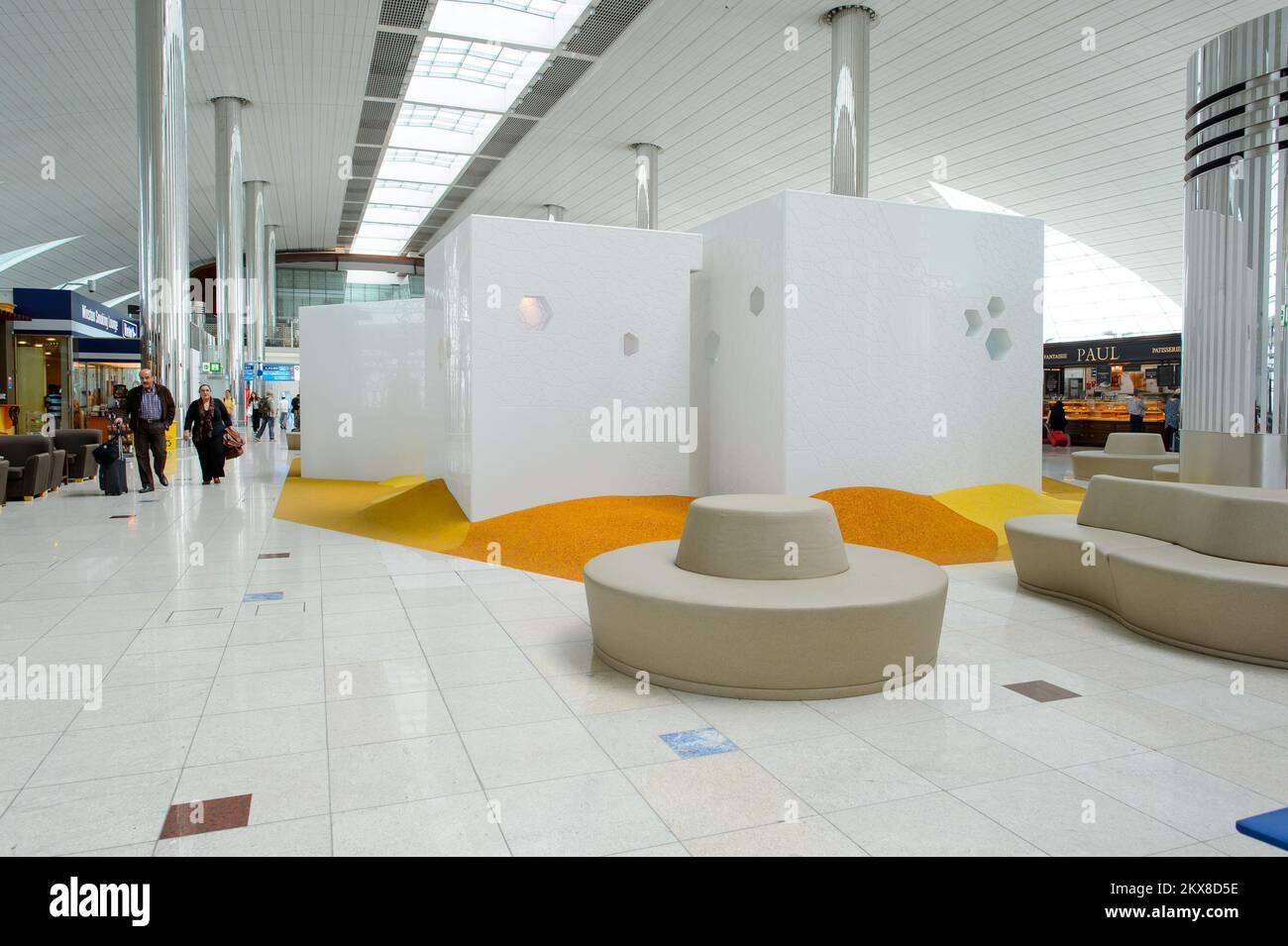 DUBAI, UAE - MARCH 10, 2015: DXB airport interior. Dubai International ...
