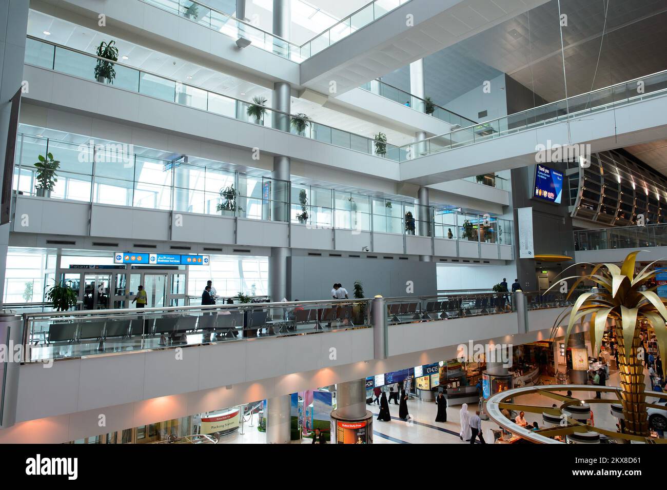 DUBAI, UAE - MARCH 10, 2015: DXB airport interior. Dubai International ...