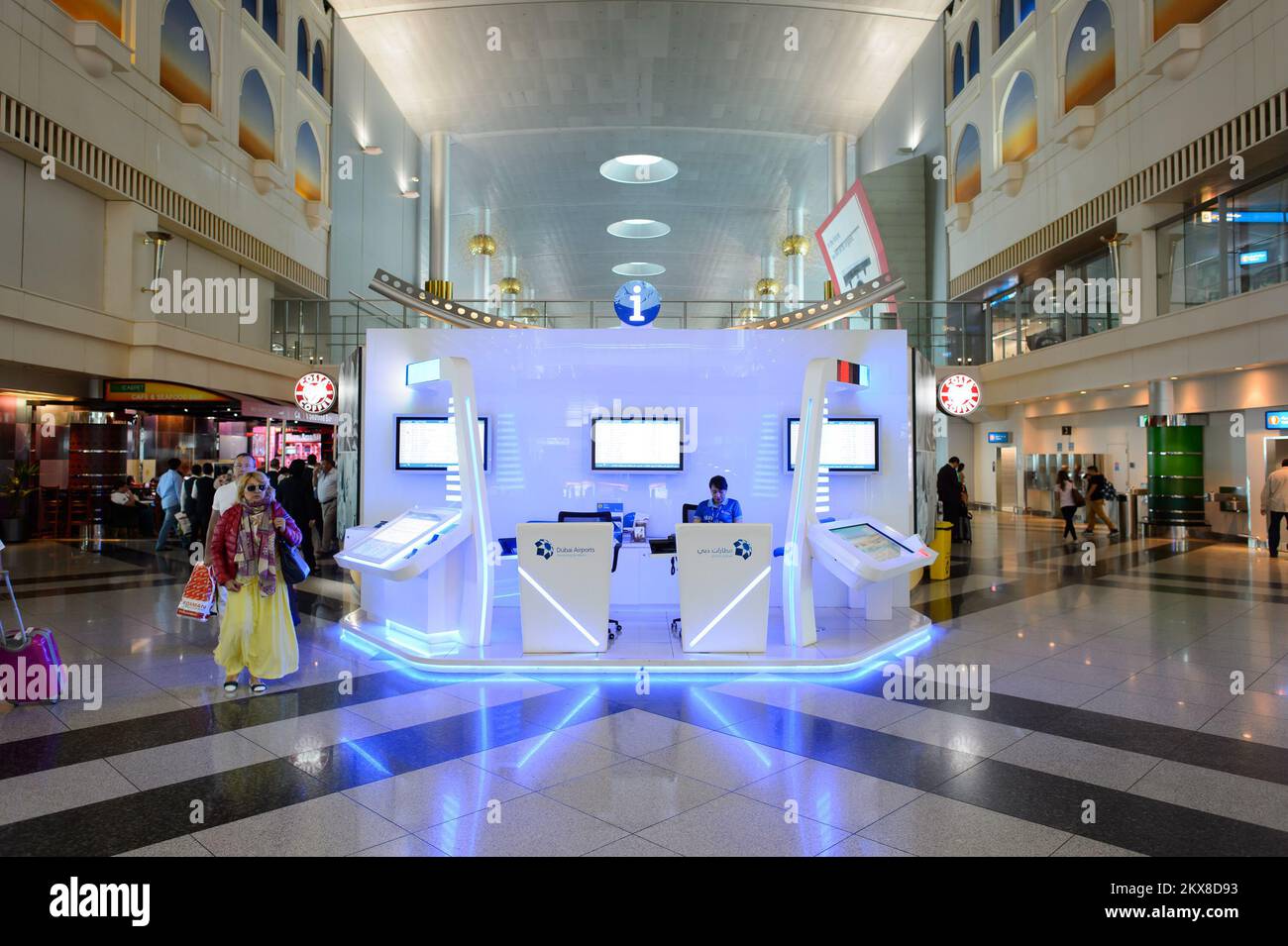 DUBAI, UAE - MARCH 10, 2015: DXB airport interior. Dubai International ...