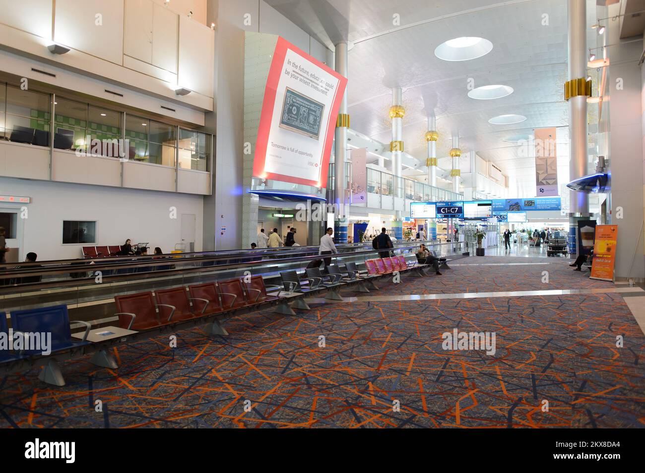 DUBAI, UAE - MARCH 10, 2015: DXB airport interior. Dubai International ...