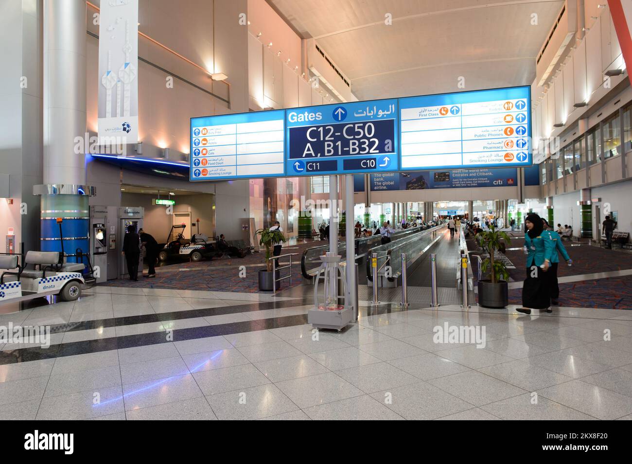 DUBAI, UAE - MARCH 10, 2015: DXB airport interior. Dubai International ...