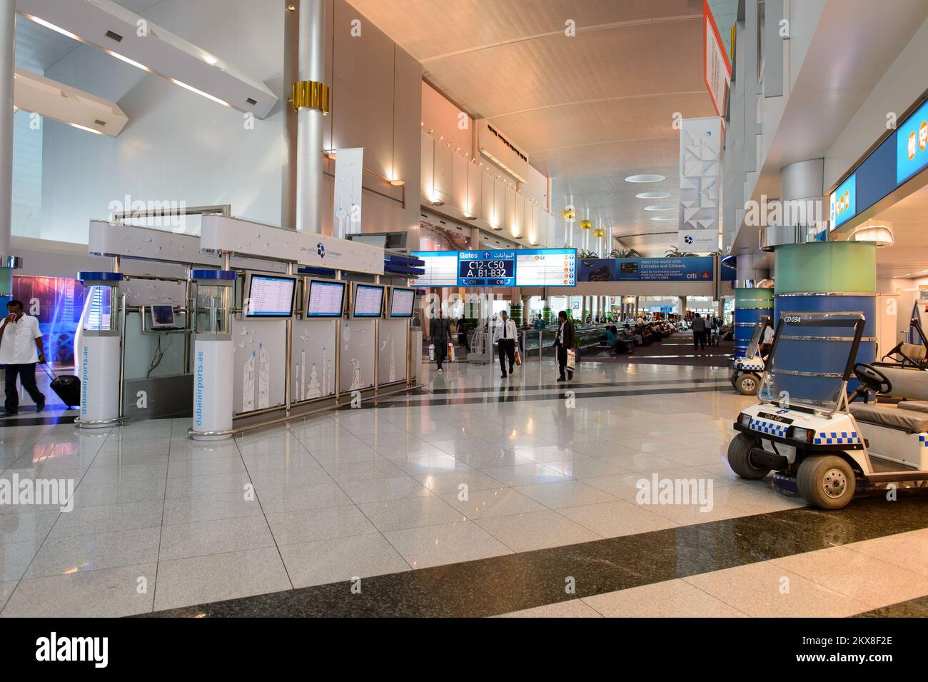 DUBAI, UAE - MARCH 10, 2015: DXB airport interior. Dubai International ...