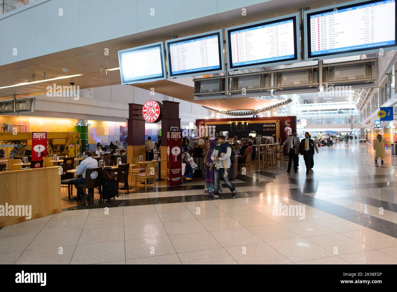 DUBAI, UAE - MARCH 10, 2015: DXB airport interior. Dubai International ...