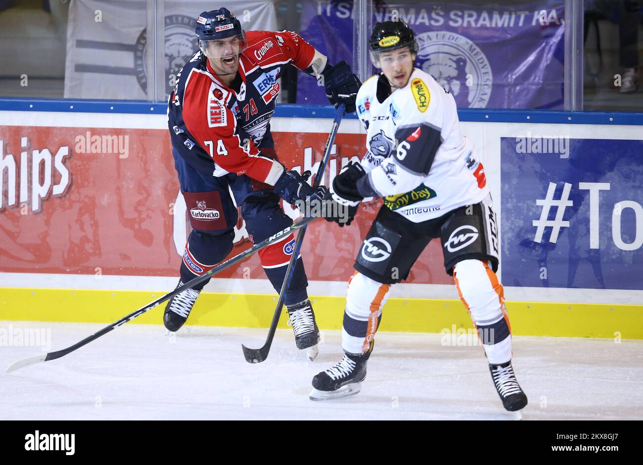 22.09.2018., Zibel Ice Hall, Sisak, Croatia - EBEL League, Round 1, KHL Medvescak - EC Dornbirn ...