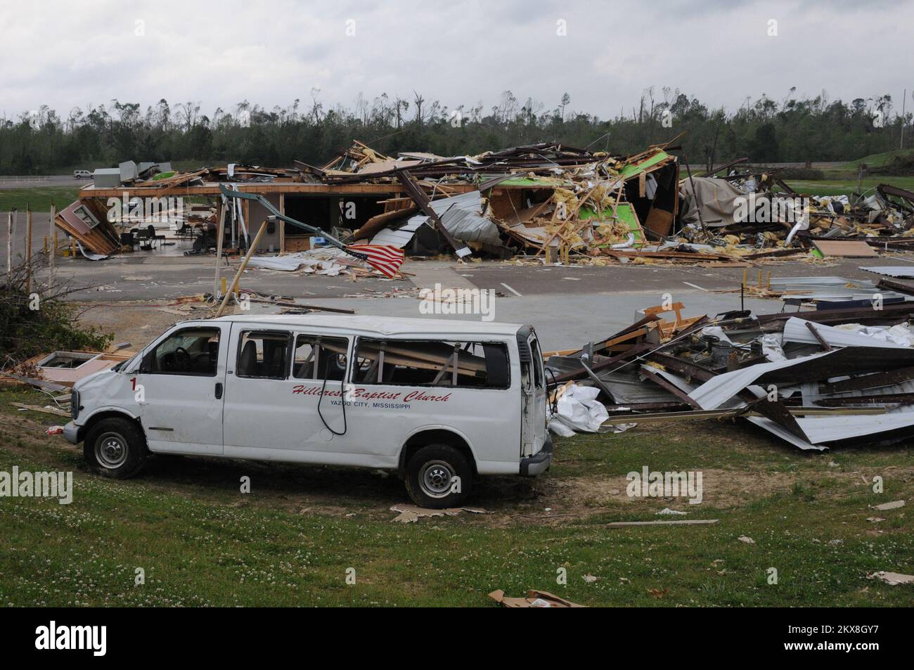 Church Destroyed by Deadly Tornado in Mississippi. Mississippi Severe ...