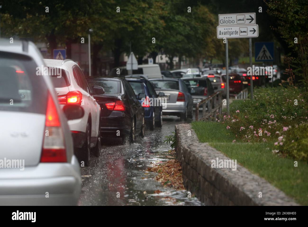 24.09.2018., Split - Rain and strong wind Bura disrupted traffic in ...
