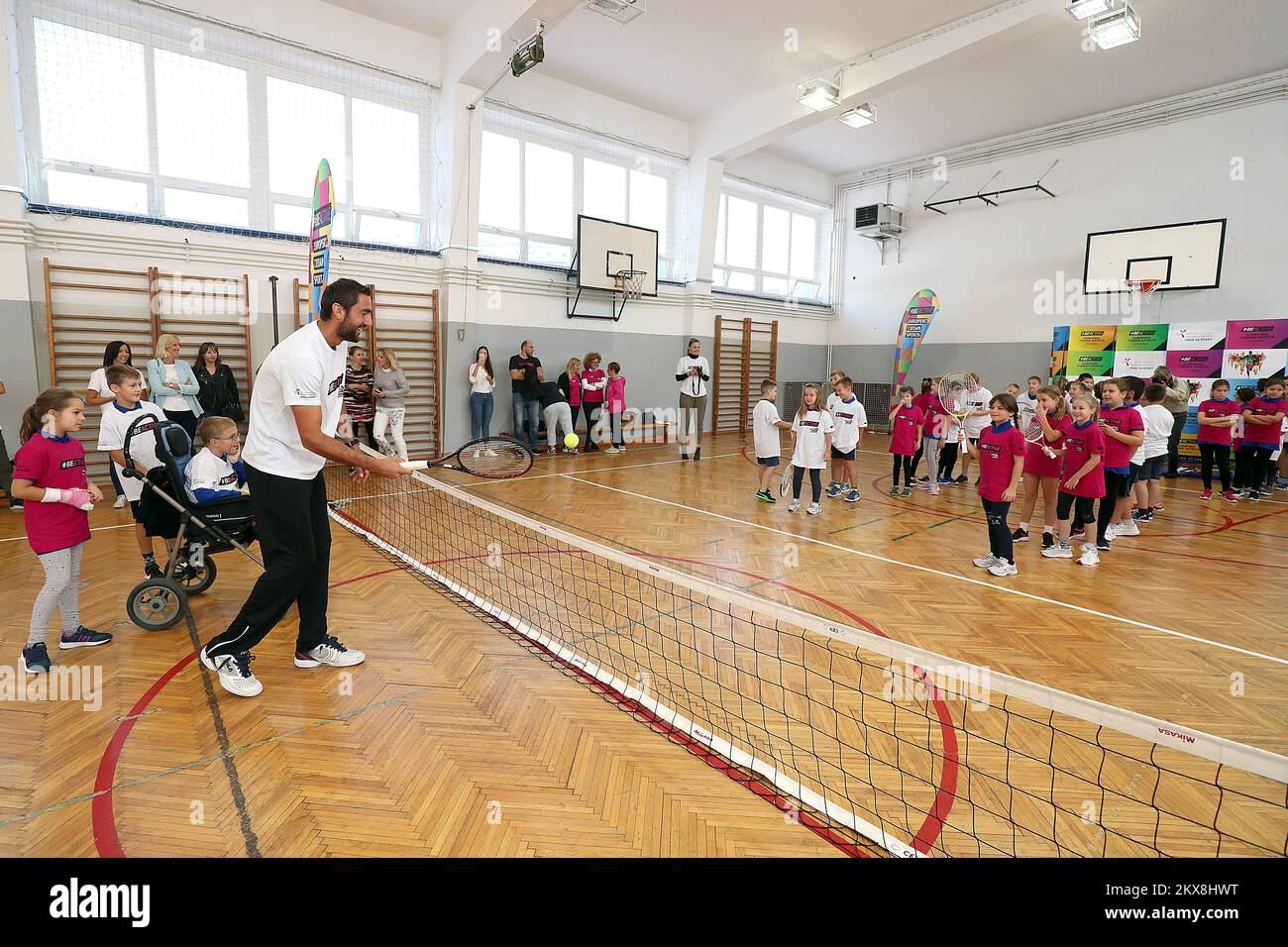 25.09.2018.., Zagreb - As part of the European Sport Week, Marin Cilic ...