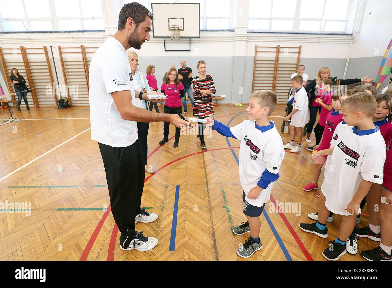 25.09.2018.., Zagreb - As part of the European Sport Week, Marin Cilic ...