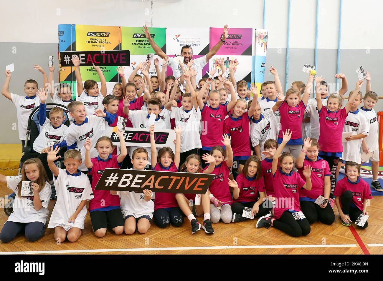 25.09.2018.., Zagreb - As part of the European Sport Week, Marin Cilic ...