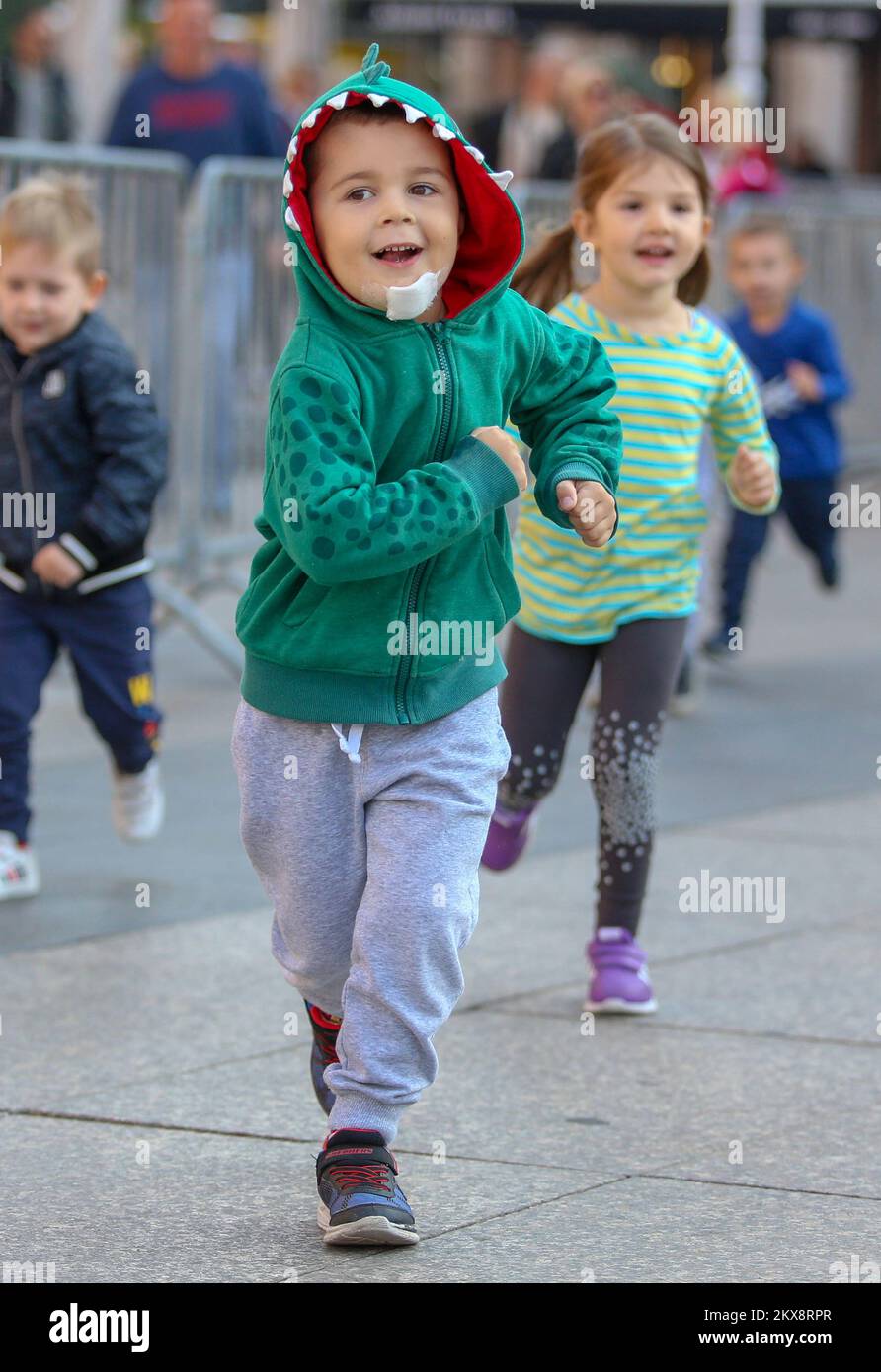 13.10.2018., Zagreb - Children's race within the 27th Zagreb Marathon ...