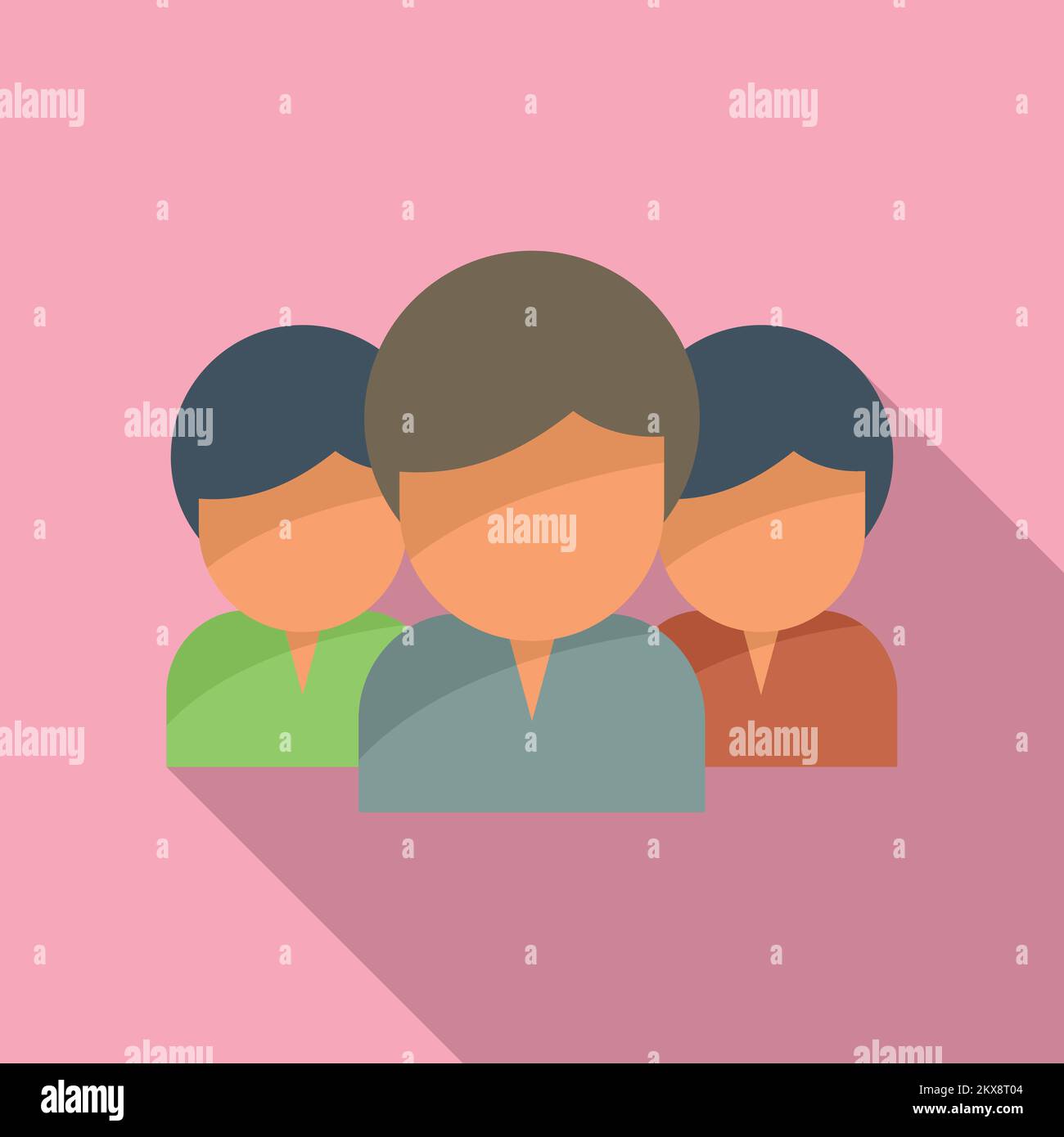 Group work icon flat vector. Business person. Online computer Stock ...