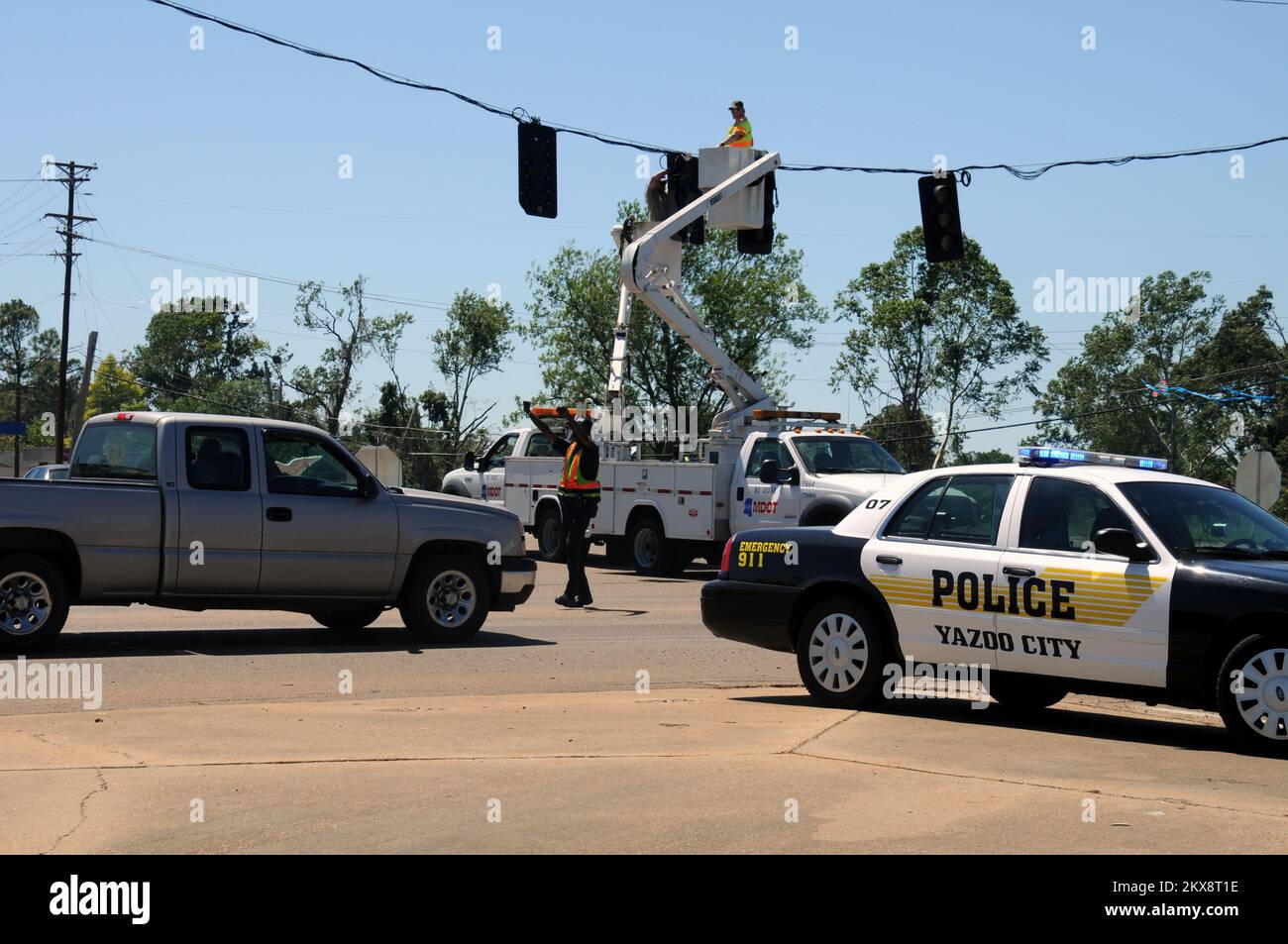Utility Restoration After Tornado in Yazoo City, Mississippi ...