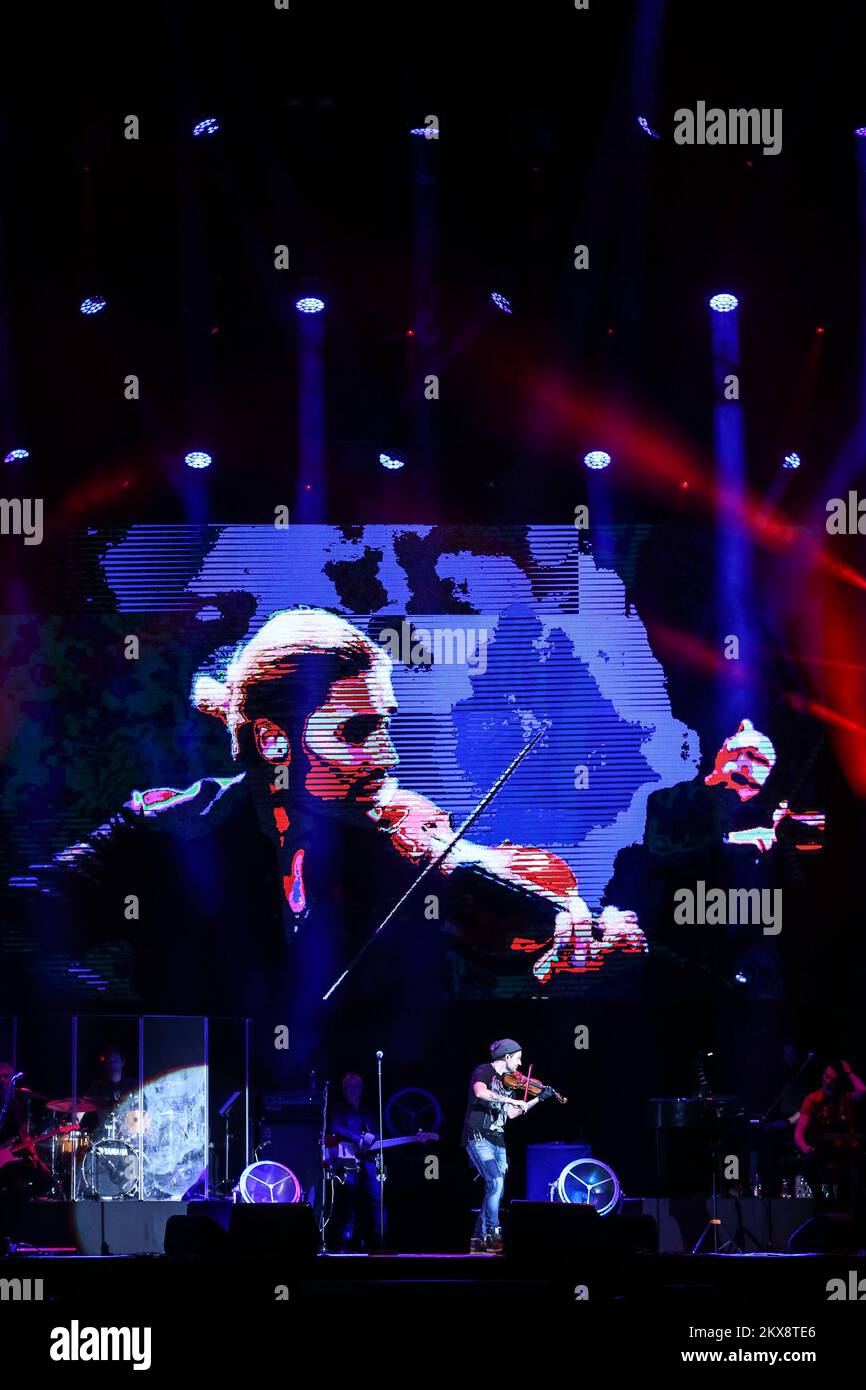 - German violinist David Garrett performs at Arena Zagreb on October ...