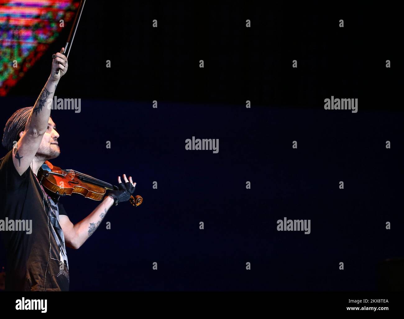 - German violinist David Garrett performs at Arena Zagreb on October ...