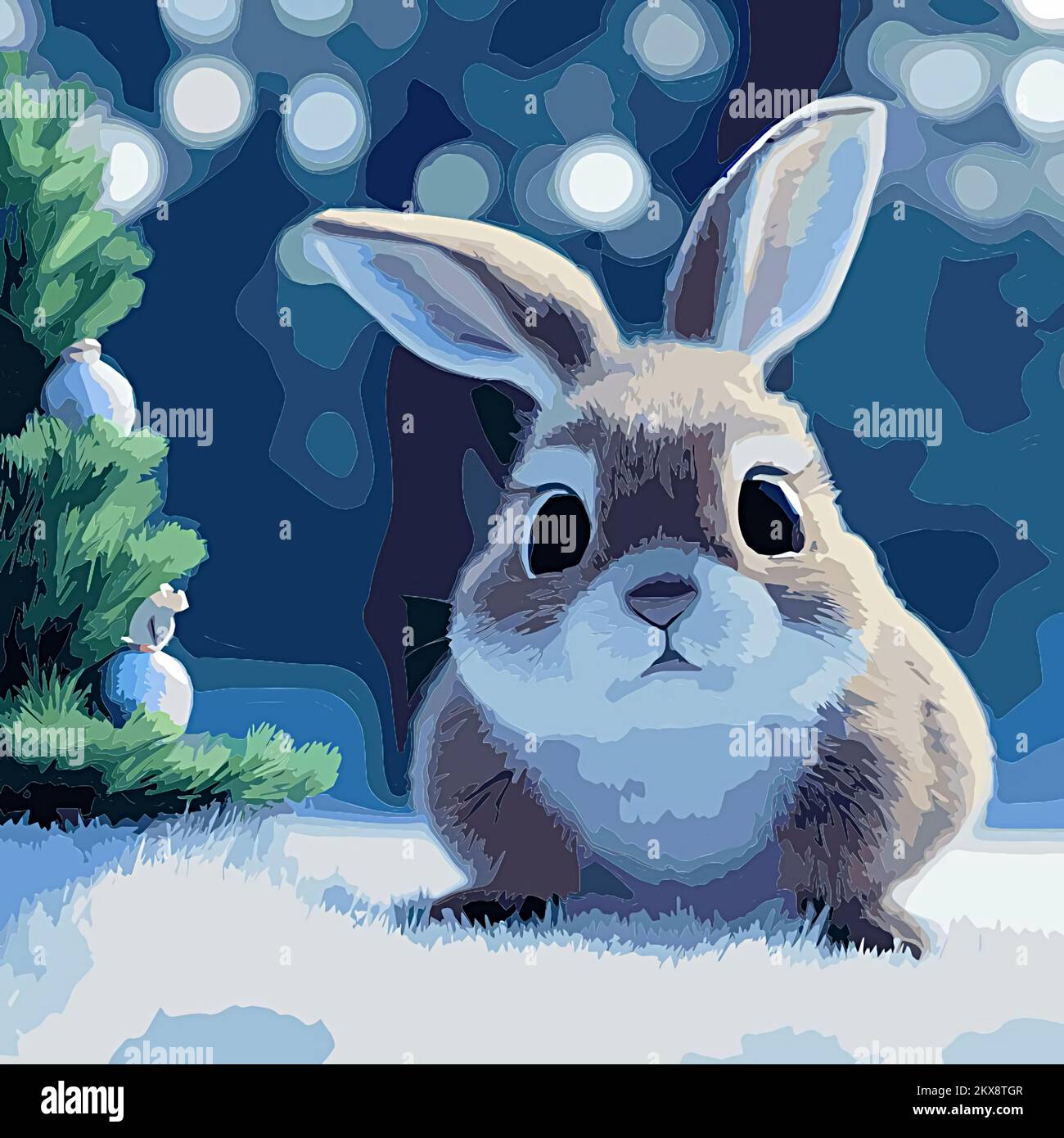 Baby hare in snow hi-res stock photography and images - Alamy