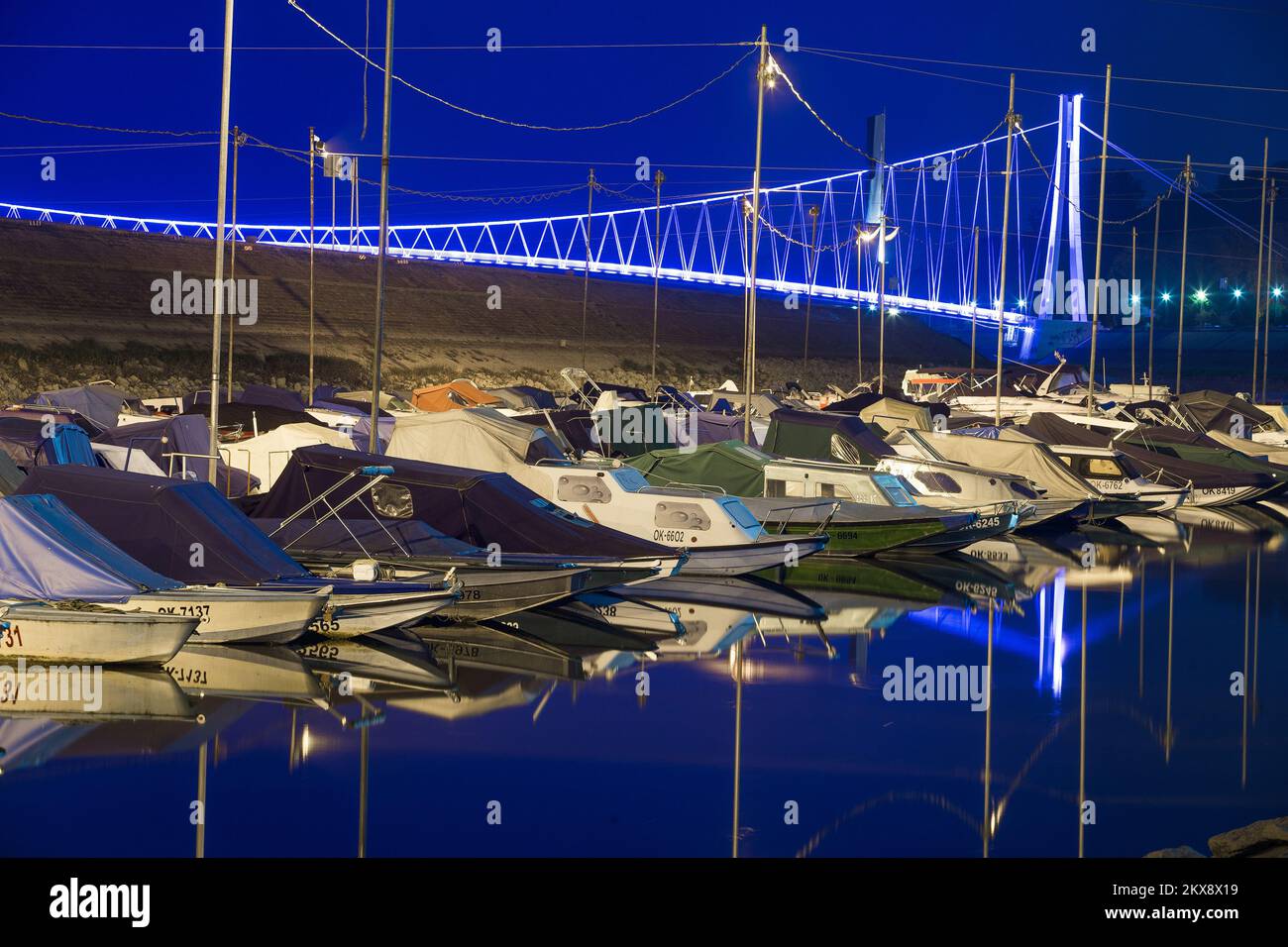 15.10.2018., Osijek - River Drava is passing through Osijek city center ...