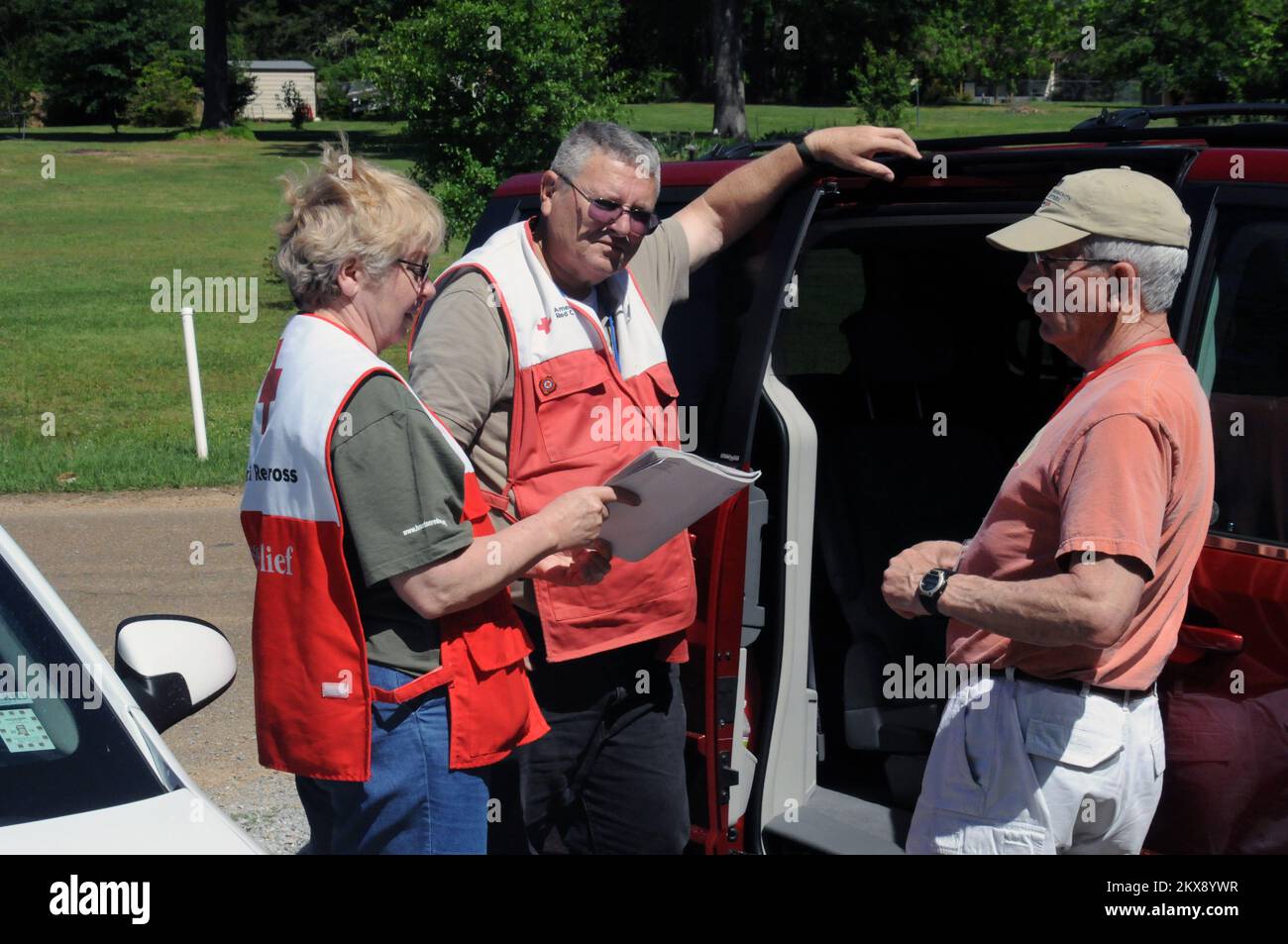 Red Cross Workers at Choctaw Disaster Recovery Center. Mississippi ...
