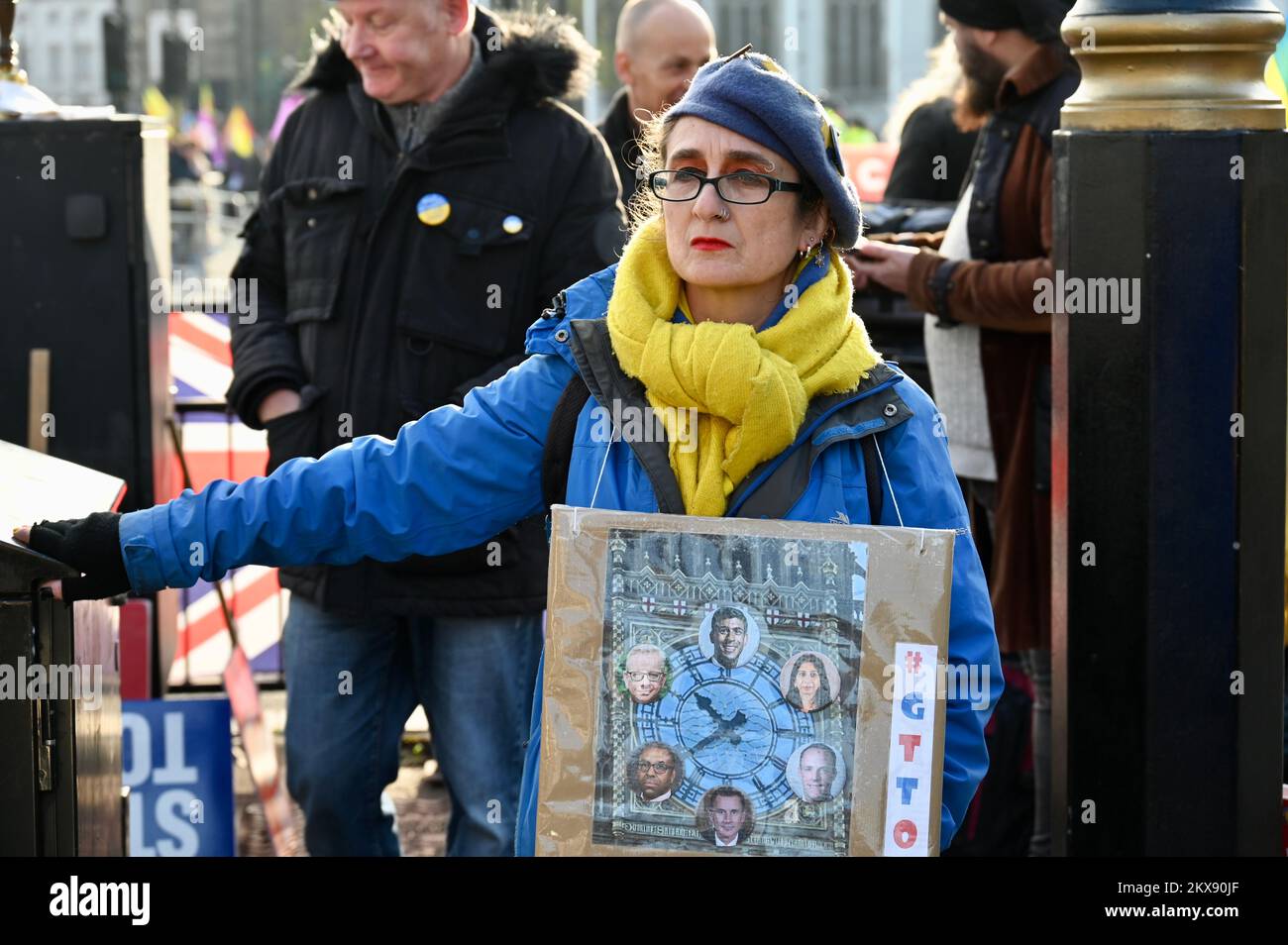 London, UK. 30/11/2022, Anti Tory Government protesters gathered in ...