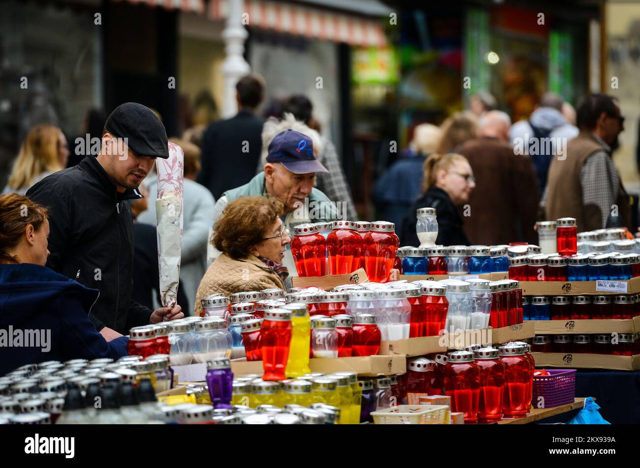 01.11.2018., Zagreb, Croatia - Candles and flowers for All Saints' Day ...