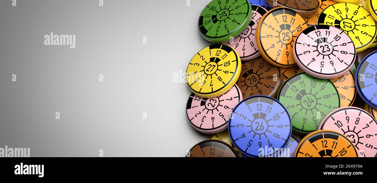 German vehicle inspection stickers / goods vehicle test certificate ...