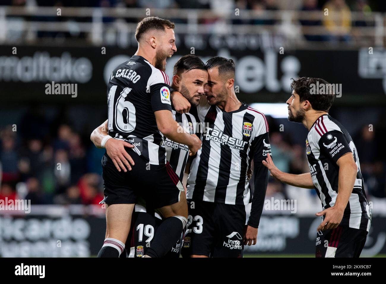 Armando Sadikus goal celebration, Calero, TEjera, Jairo, FC Cartagena ...