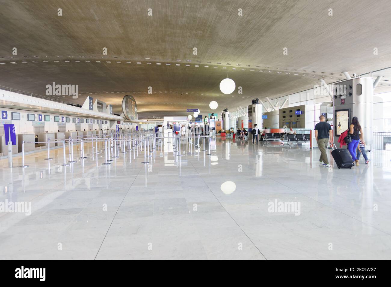 PARIS - SEPTEMBER 10: Charles de Gaulle Airport interior on September ...