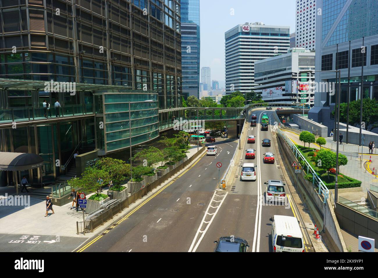 HONG KONG - APRIL 16, 2015: Hong Kong downtown. Hong Kong is a semi ...
