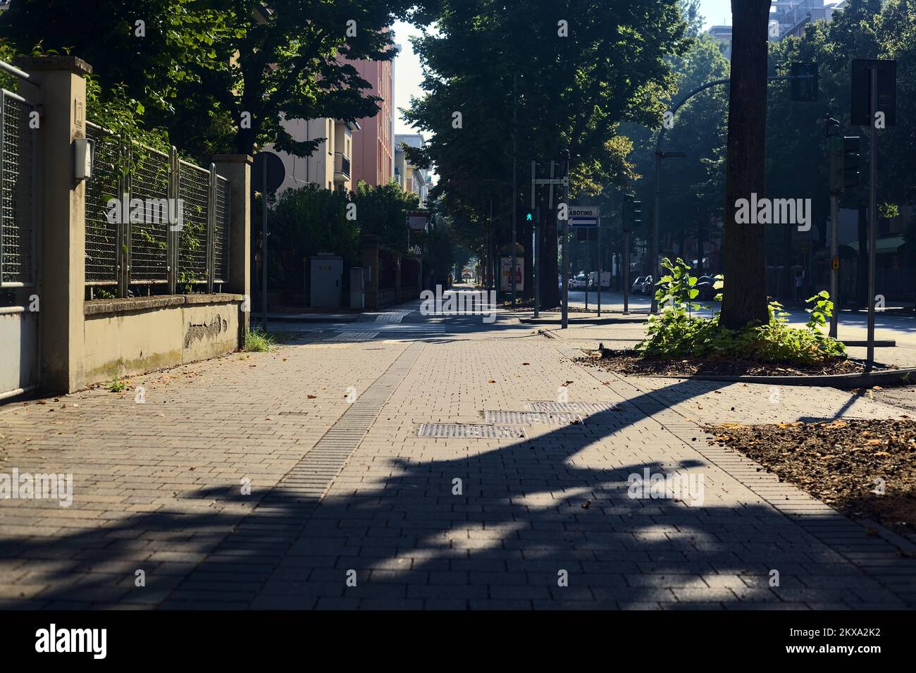 Residential area fences hi-res stock photography and images - Alamy