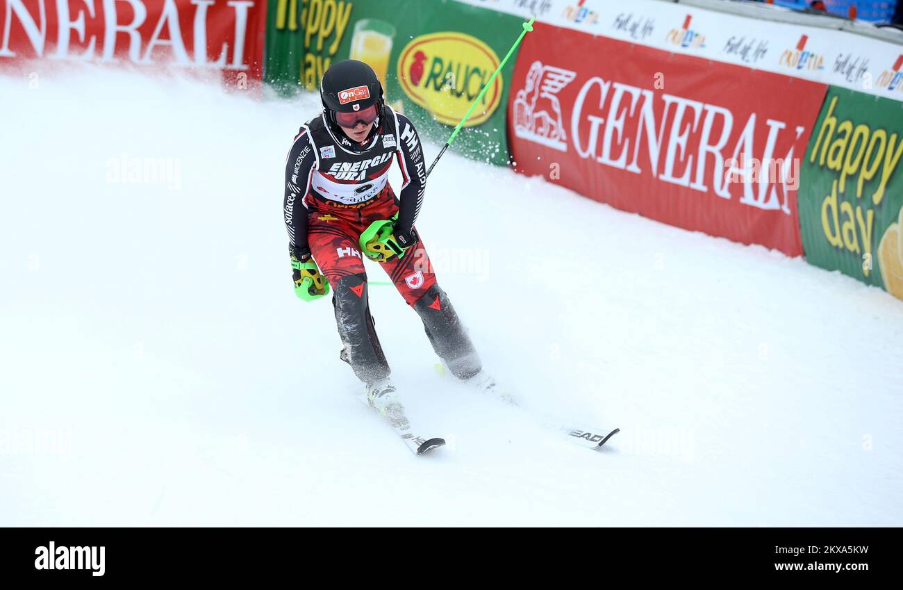 05.01.2019., Croatia, Zagreb - The first run of women's slalom race of ...